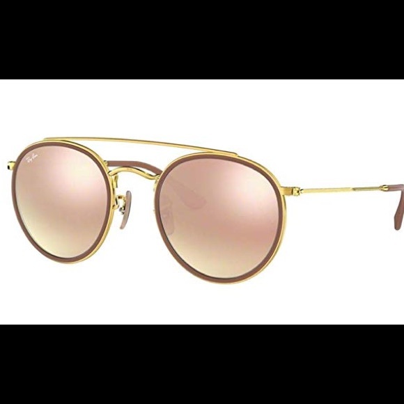 Ray-Ban | Accessories | Ray Ban Round Double Bridge Rose Gold ...